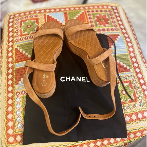 CHANEL | Shoes | Chanel Platform Sandals | Poshmark